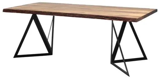 Jídelní stůl s deskou z borovicového dřeva Custom Form Sherwood Dark, 200 x 100 cm