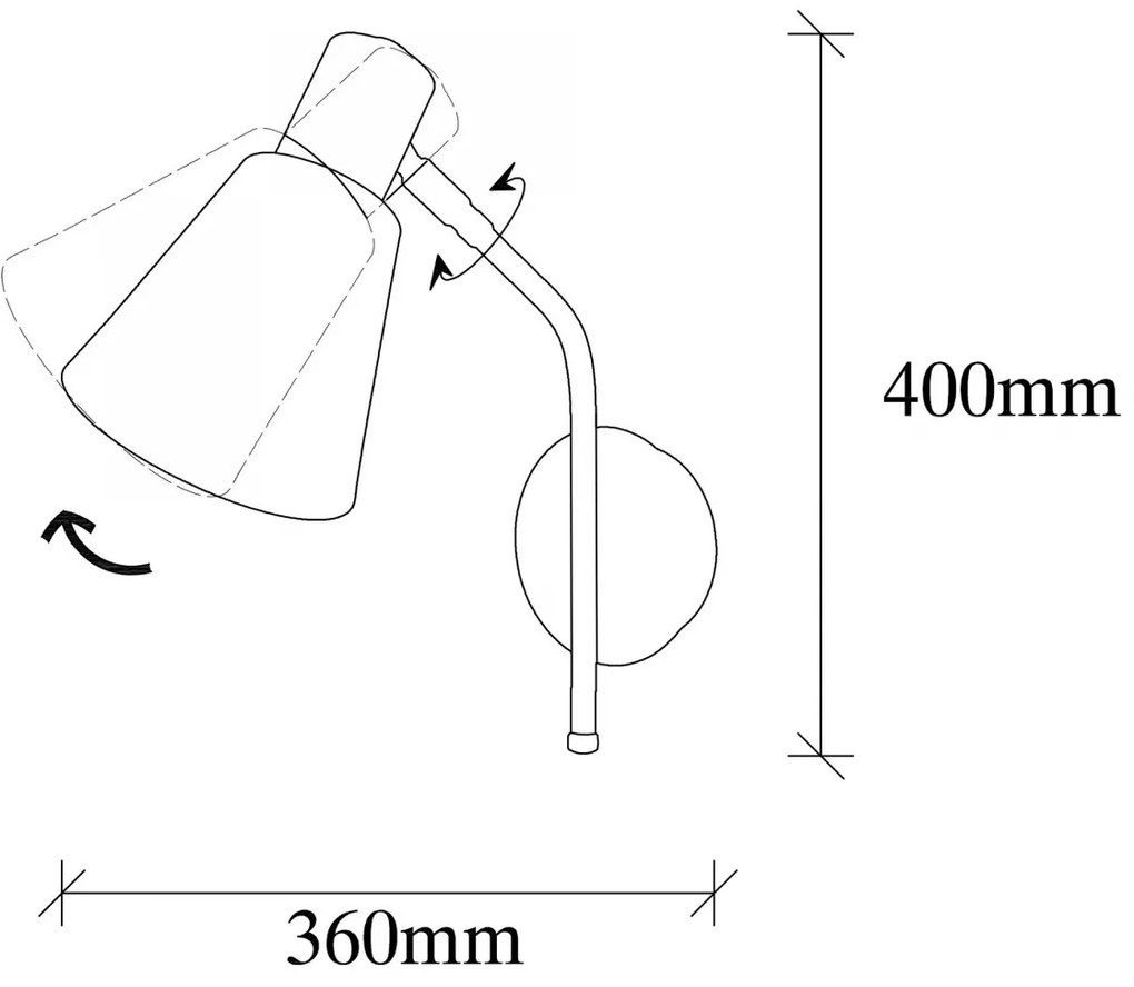 Nástěnná lampa Sivani I černá