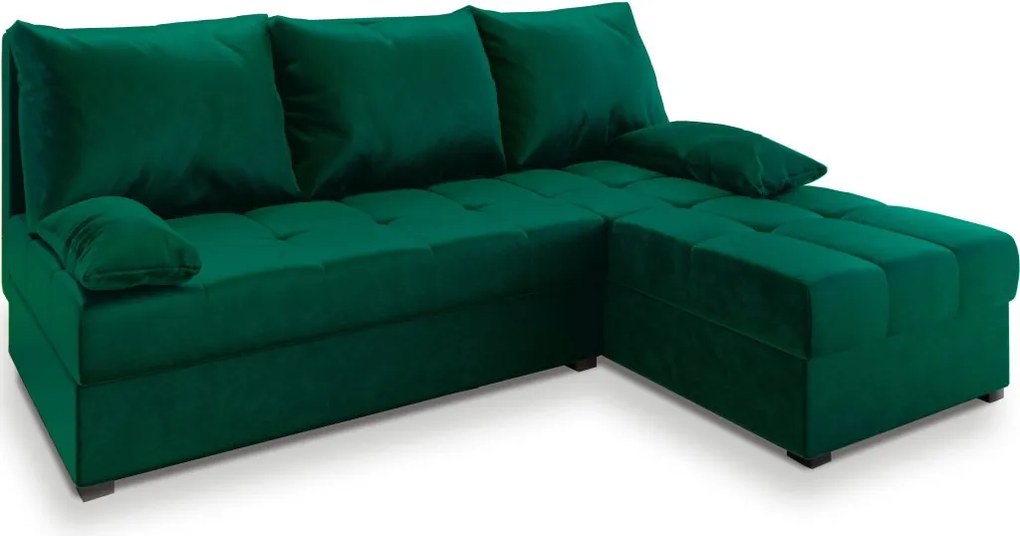 Rohová rozkládací sedací souprava do L CELESTE, 200 cm, s úložným prostorem Roh pohovky: Levý roh, Barva látky Kronos: Žlutá (Kronos 01)