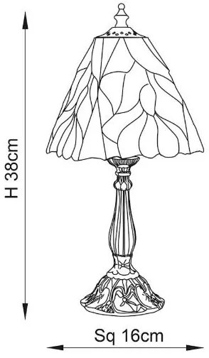Endon 63963 - Stolní lampa Tiffany BOTANICA 1xE14/40W/230V pr. 16 cm