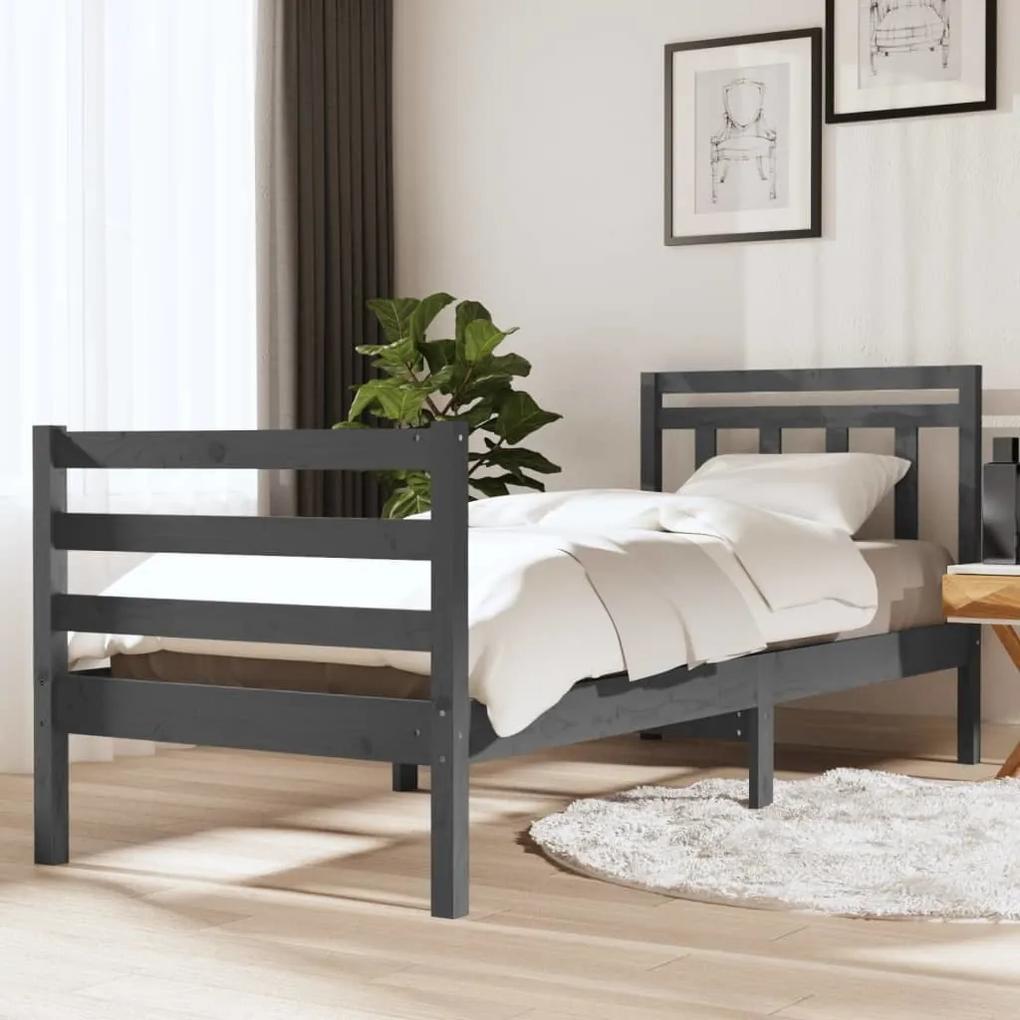 vidaXL Rám postele masivní dřevo 90 x 190 cm Single [3100621] Barva: Bílá