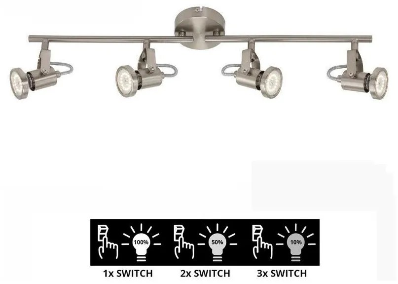 Briloner Briloner 2712-042 - LED Stmívatelné bodové svítidlo SEMPLICE 4xGU10/5W/230V BL0716