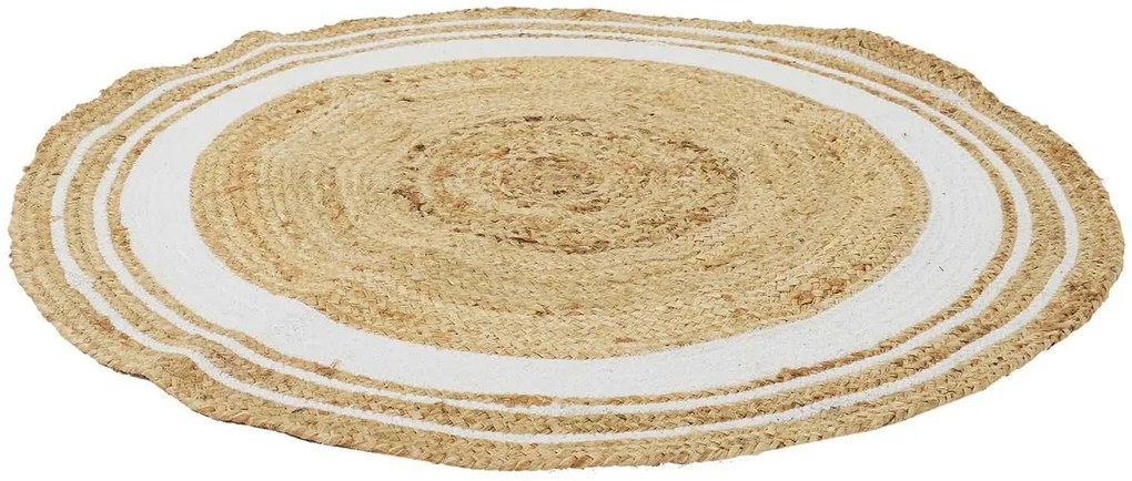 Koberec Boho Ring, (fi) 90 cm, béžová/bílá