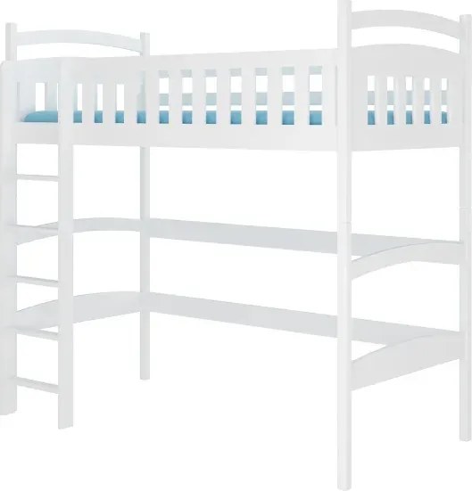 Patrová postel mezzanine s matrací MIAGO 180x80