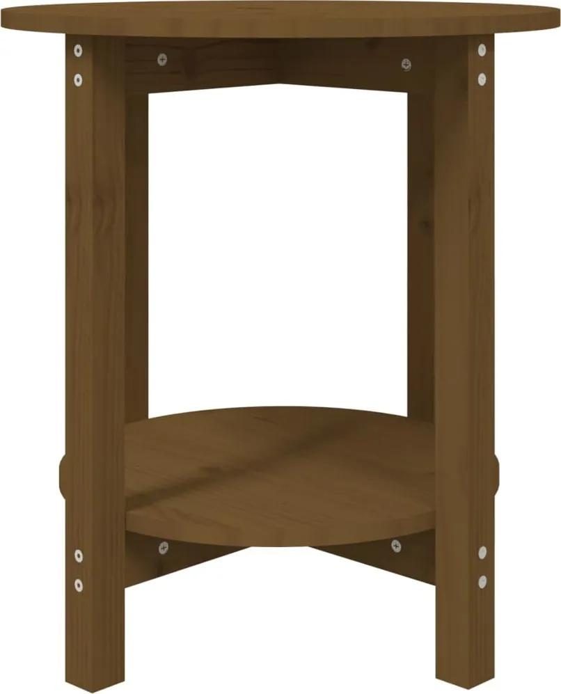 vidaXL Konferenční stolek Ø 55 x 60 cm masivní borové dřevo [822355] Barva: Šedá