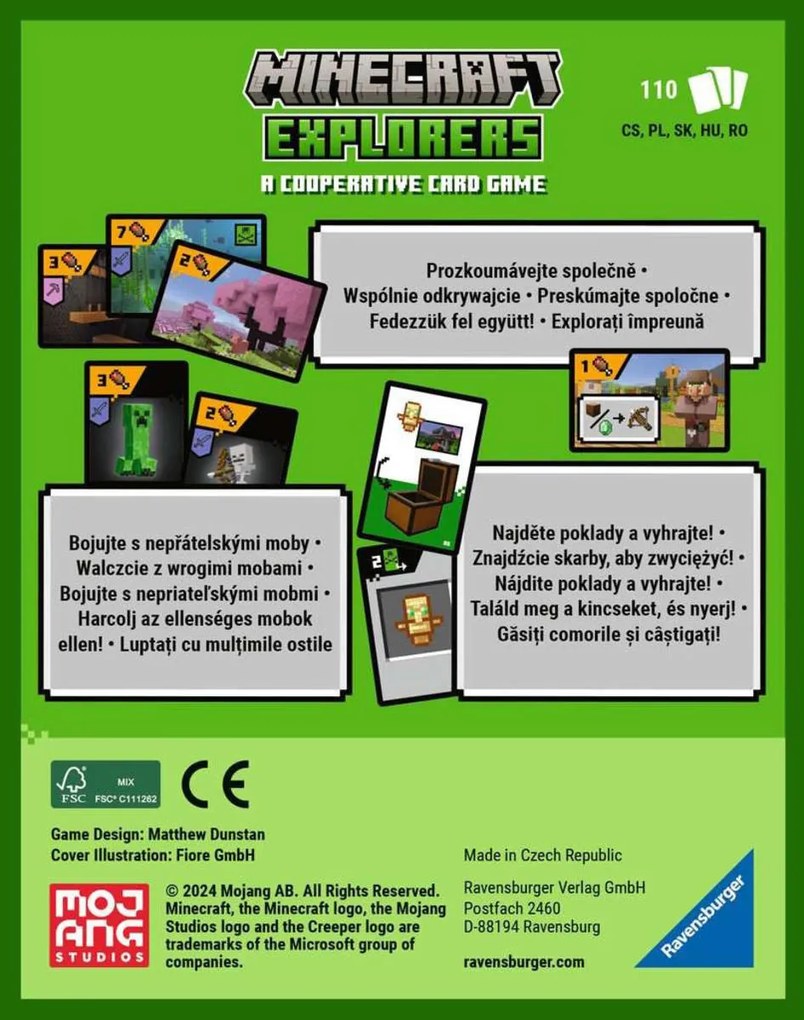RAVENSBURGER HRA Minecraft Explorers karetní *SPOLEČENSKÉ HRY* 2422586