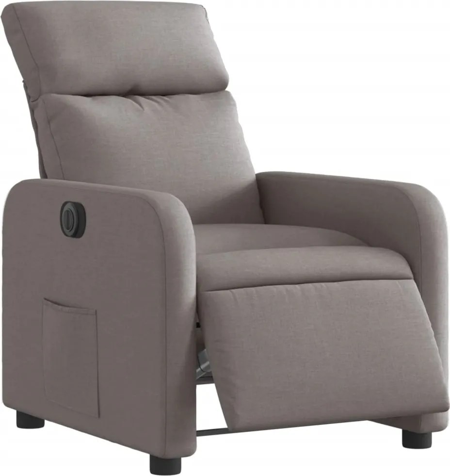 Elektrické polohovací křeslo taupe textil 3206688