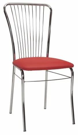 Stima Jídelní židle IRINA | Odstín: chrom,Sedák: bolton new arancio 1