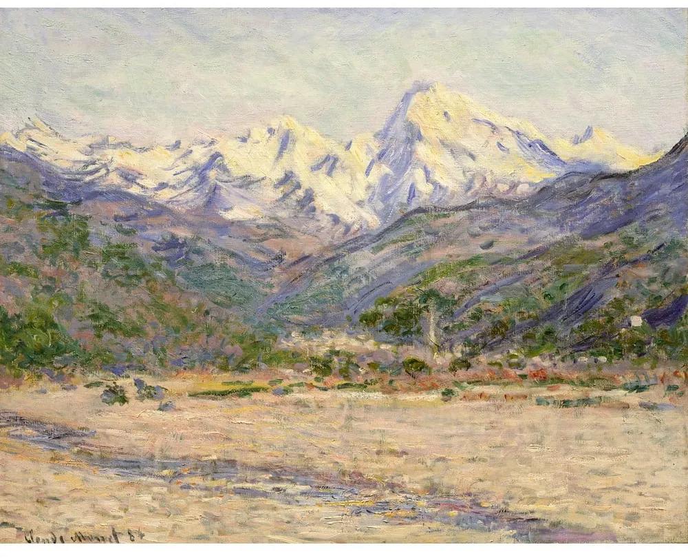 Obraz - reprodukce 70x55 cm The Valley of the Nervia, Claude Monet – Fedkolor