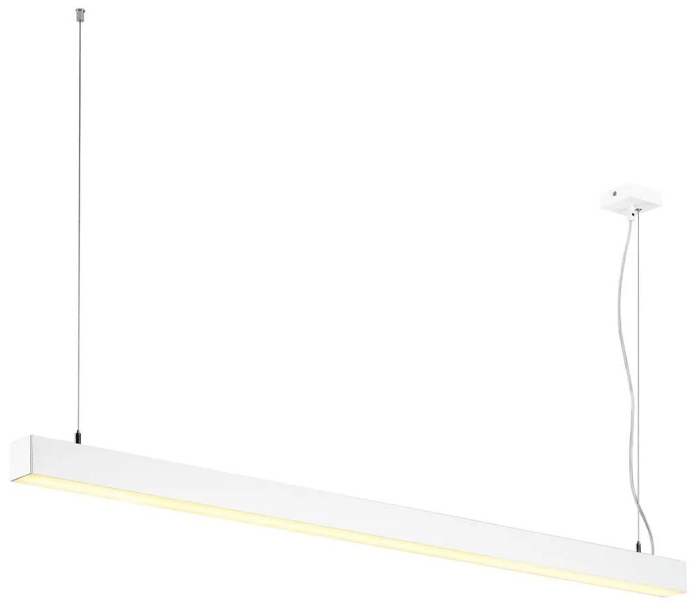BIG WHITE Q-LINE DALI SINGLE LED závěsné svítidlo, stmívatelné, 1 500 mm, bílé 1001310