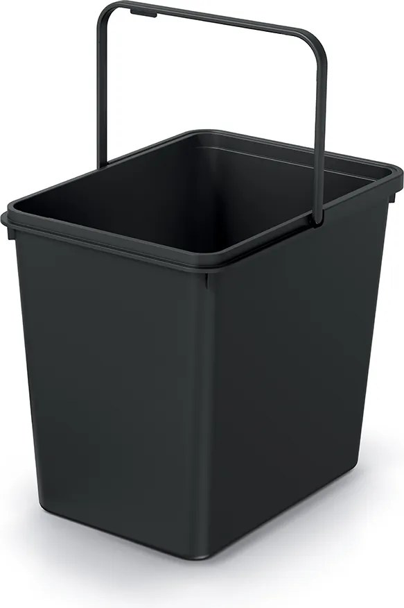 PRO Odpadkový koš SYSTEMA BASIC recyklovaný černý, objem 23l