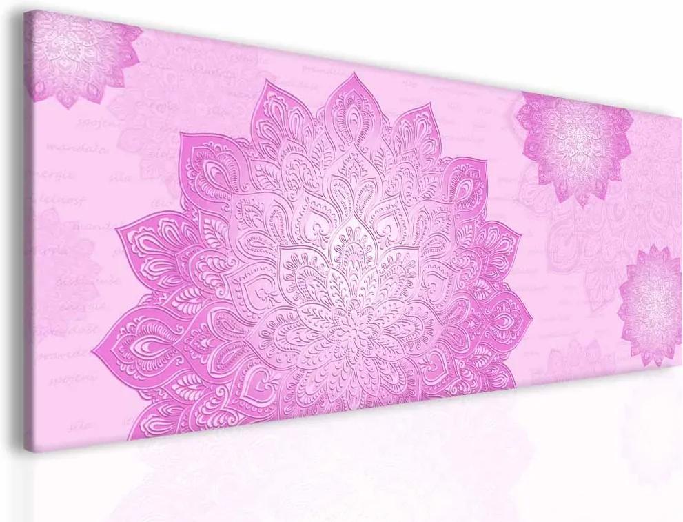 Mandala růžový obraz (150x60 cm) - InSmile ®