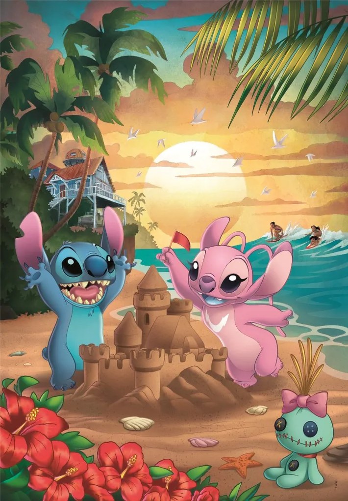 Clementoni - Puzzle 500 Disney LILO & STITCH - Stitch & Angel