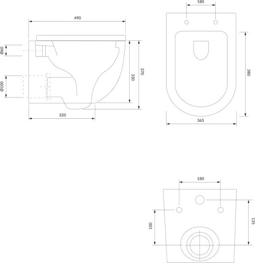 Závěsné WC + prkénko OTTAWA + tlačítko SIGMA + podomítkový modul + podložka