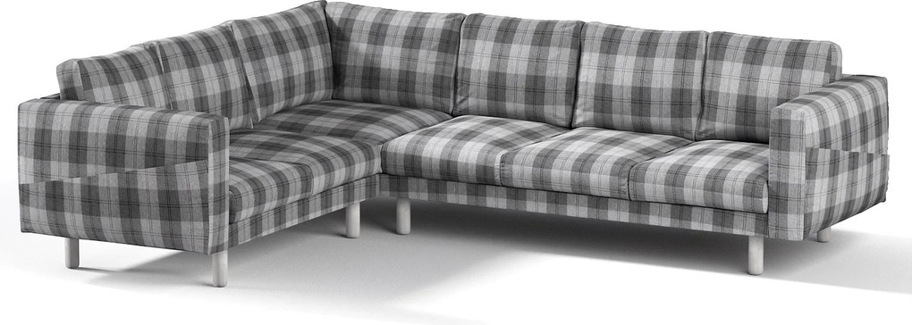 Potah na pohovku IKEA Norsborg rohová 5-místná barva šedá látka pletený vzor, vzorované