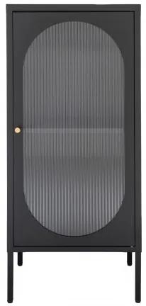 Skleněná vitrína ADELAIDE 110x50 cm, černý kov House Nordic 3001210
