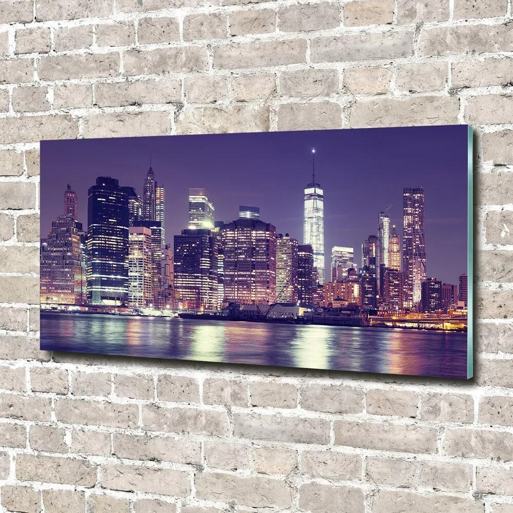 Wallmuralia Moderní foto obraz na stěnu New York noc 140x70 cm