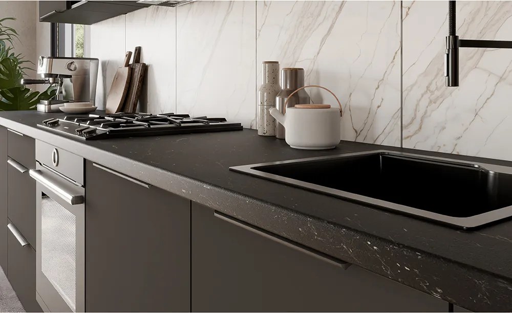 ARIA pe | dolní skříňka 60 ZL 1S dřezová | 60 cm | PREMIUM BOX | černá/šedá grafit