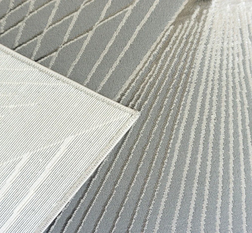 BE Koberec Allianz 6305 GREY - šedý obdélníkový Rozměr: 60x100 cm