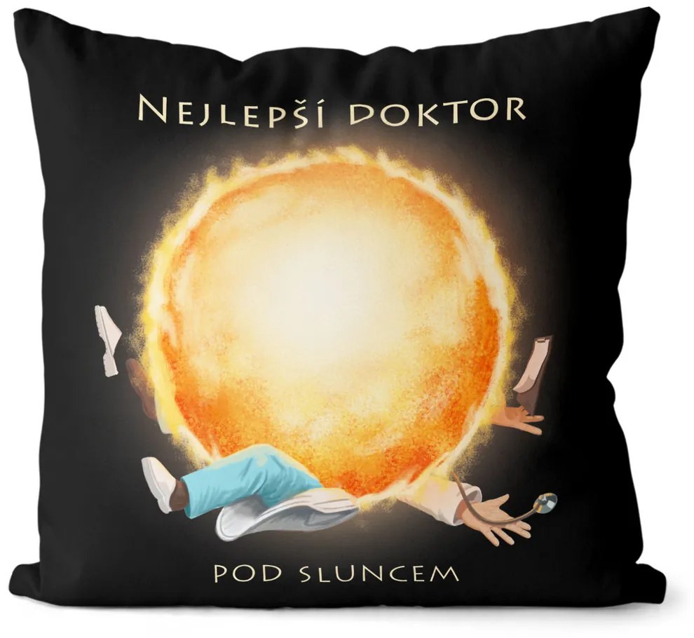 Polštářek Doktor pod sluncem (Velikost: 40 x 40 cm)