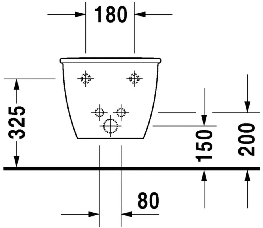 Duravit Darling New - závěsný bidet 37x54 cm 2249150000