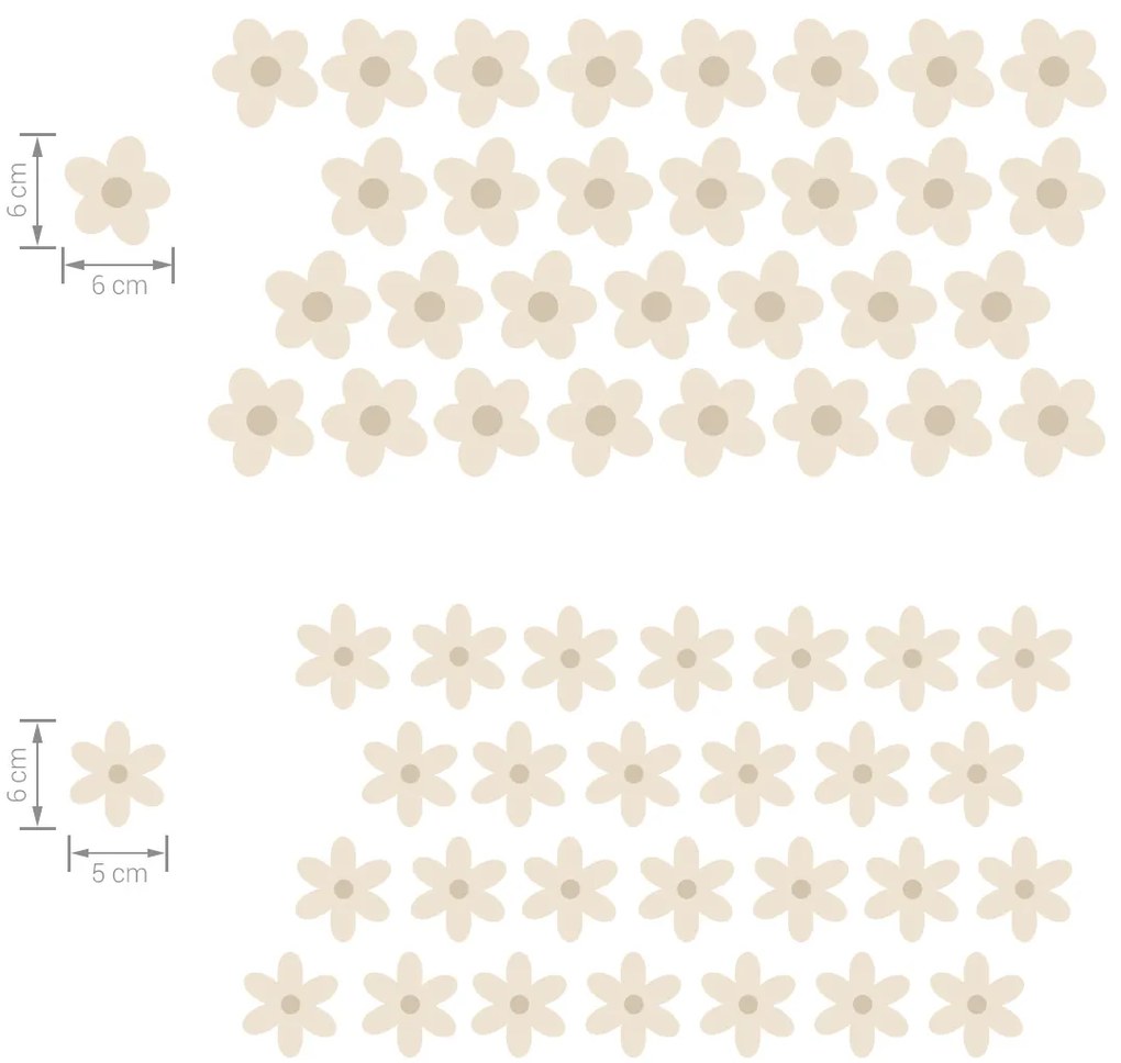 Samolepky na stěnu KVĚTINY žluté