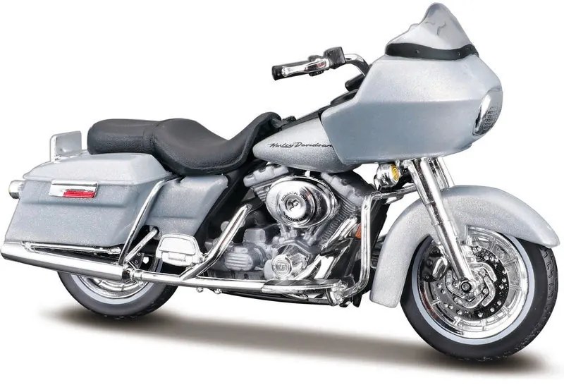 Maisto harley-davidson fltr road glide 2002 1:18 šedá