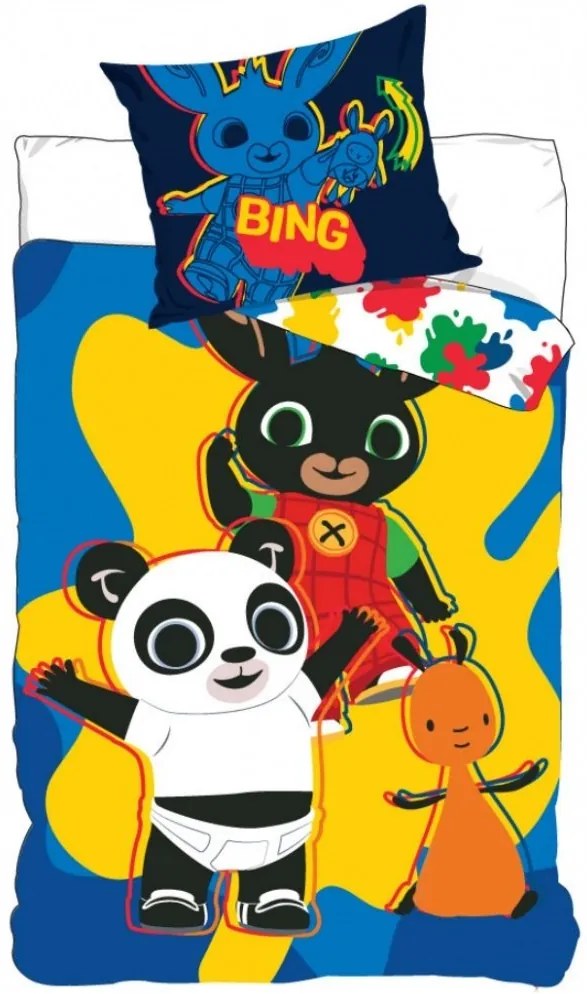 Povlečení do dětské postýlky Zajíček Bing - modré pro kluky - 100% bavlna - 90 x 140 cm + 40 x 55 cm