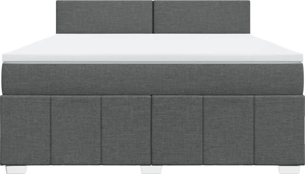 Box spring postel s matrací tmavě šedá 180x200 cm textil 3289441
