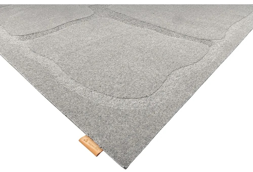 Šedý vlněný koberec 160x230 cm Morphic Organica – Agnella
