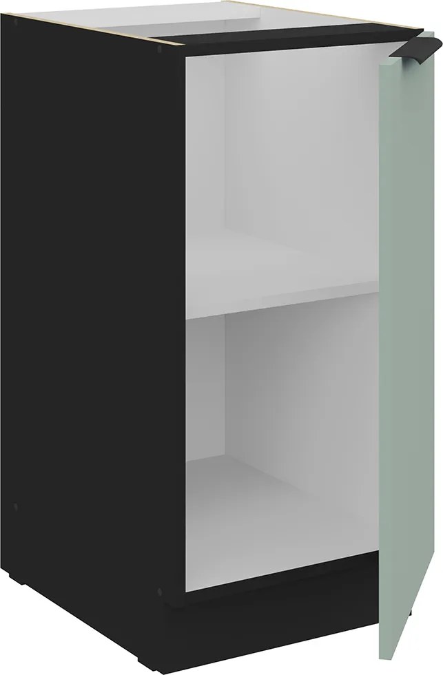 Kuchyňská linka ARIA sc | 390 cm | UNI dvířka | ANTI FINGERPRINT povrch | černá/aquamarine