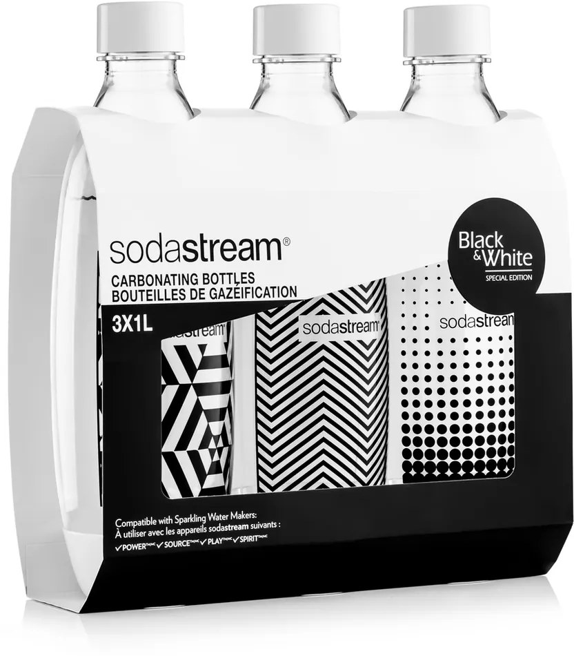 SodaStream láhev TriPack 1l Fuse Black&White