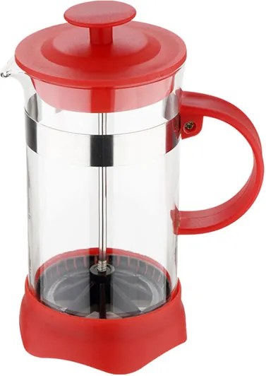 RENBERG Konvička na čaj a kávu French Press 350 ml červená RB-3107cerv