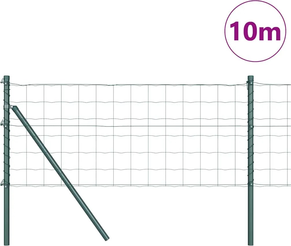 Euro plotové kotvení 10 x 0,4 m Ocel potažená PVC Zelená 3350303