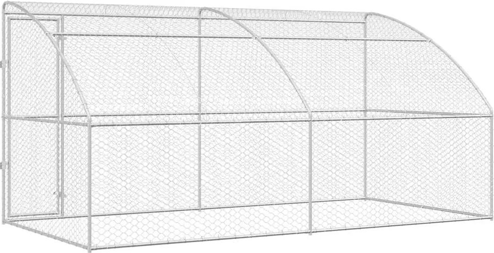 Psí kennel 2 ks Stříbrná 4 x 2 x 2 m Pozinkovaná ocel 3368336