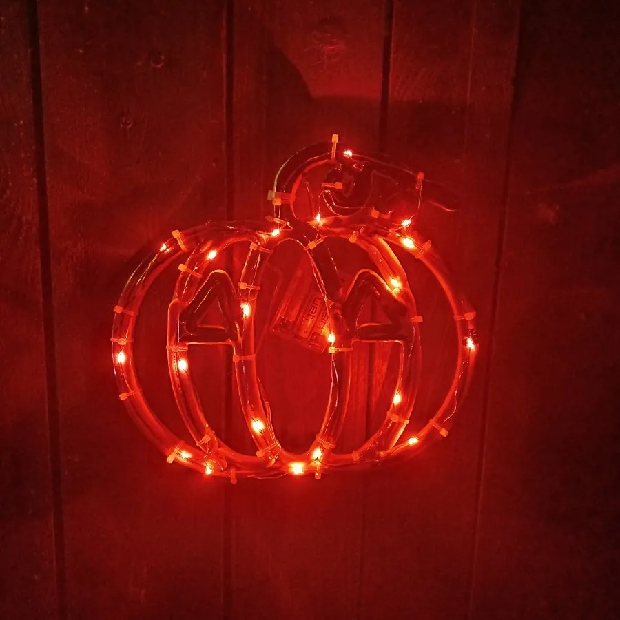 ECOprint ozdoba dýně 30 cm bílá, 3D tisk, plast, venkovní
