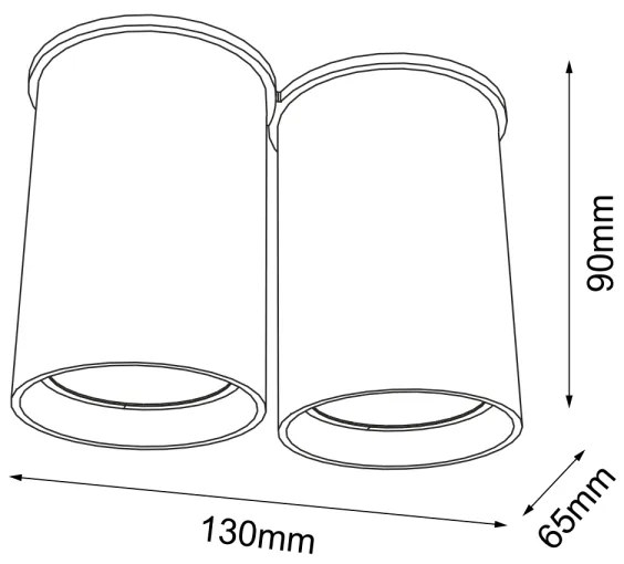 Shilo 7011 - Bodové svítidlo ARIDA 2xGU10/15W/230V 9 cm bílá