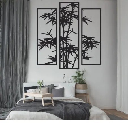 Eleganční třídílný obraz s bambusovým motivem I SENTOP PR0310