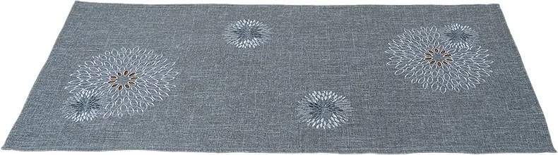 Šedý ubrus v moderním designu 40 × 90 cm