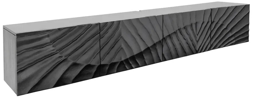 Designový závěsný TV stolek Shayla 200 cm černé mango