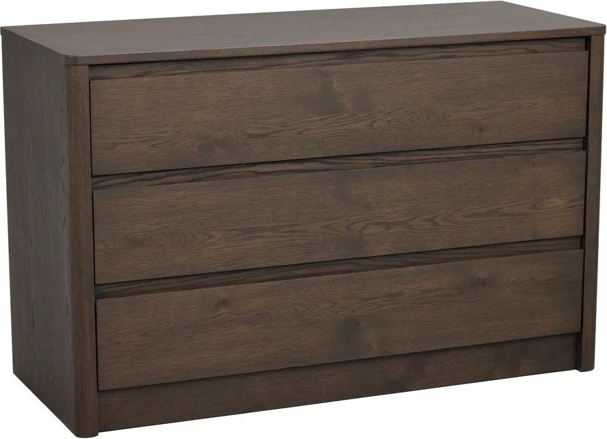 Komoda v dekoru dubu v tmavě přírodní barvě 110x70x45 cm Melstone – Rowico