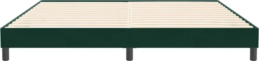Postel Box Spring bez matrace tmavě zelená 200x210 cm samet 3315846