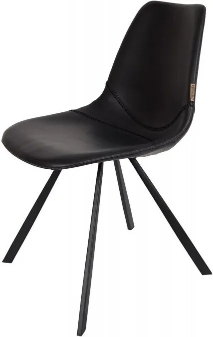 Minimalistická jídelní židle Franky  - Černá