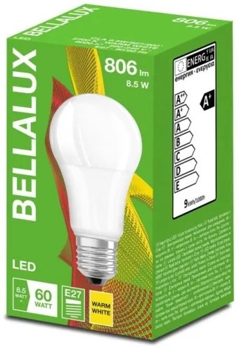 LED žárovka E27 Bellalux ECO CLA FR 8,5W (60W) teplá bílá (2700K) AKCE 8+2