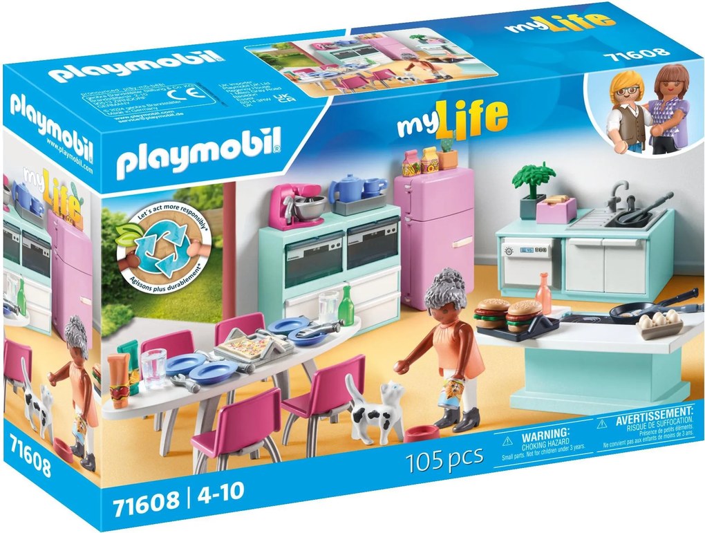 Playmobil 71608 kuchyň s jídelním koutem