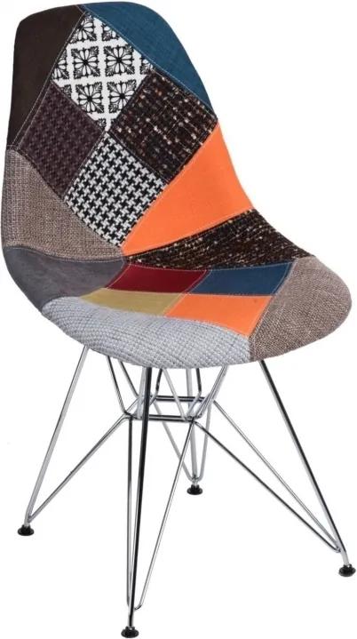 Židle DSR celočalouněná, patchwork