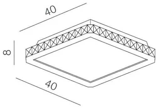 LED stropní svítidlo Gallant 38 Square