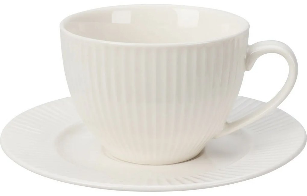 Sada 6 porcelánových šálků s podšálky Linie 240 ml