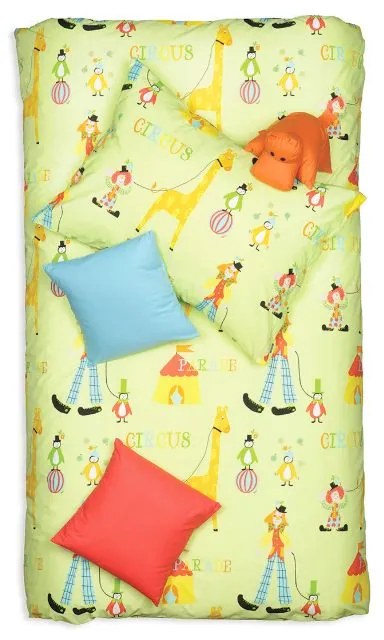 SCANquilt povlečení TREND cirkus světle zelená 140 x 200/70 x 90 cm