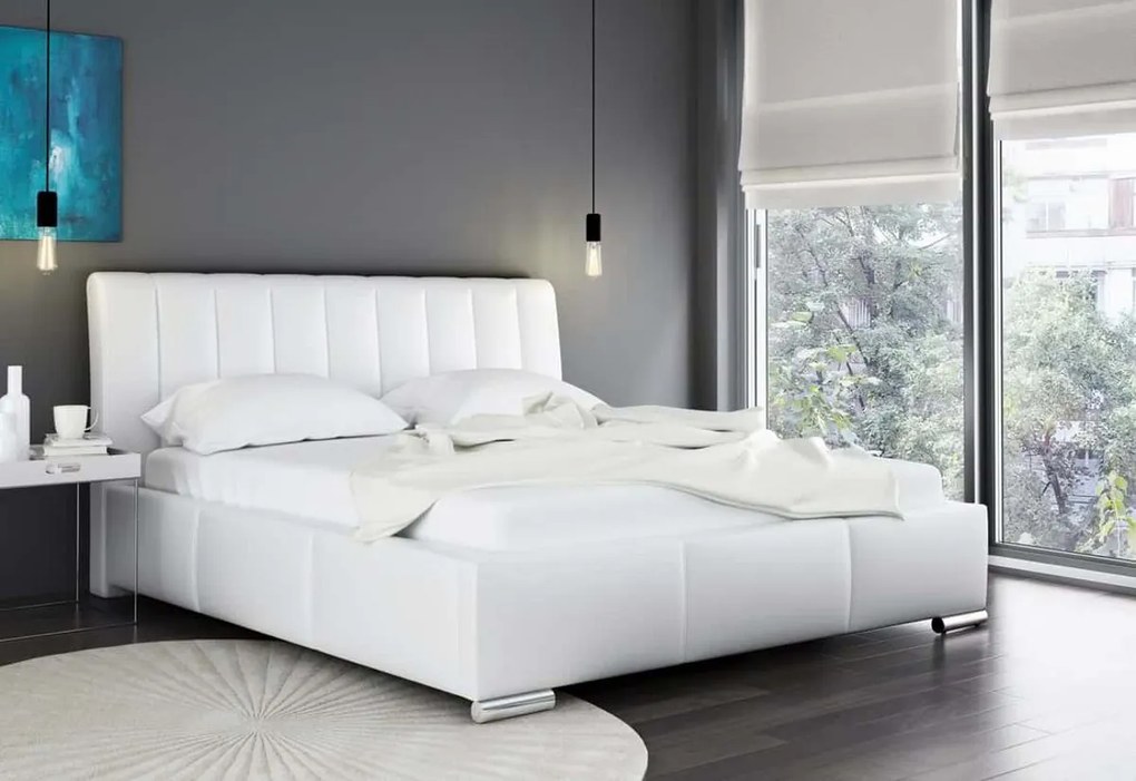 Čalouněná postel MILANO + matrace COMFORT, 200x200, madryt 120